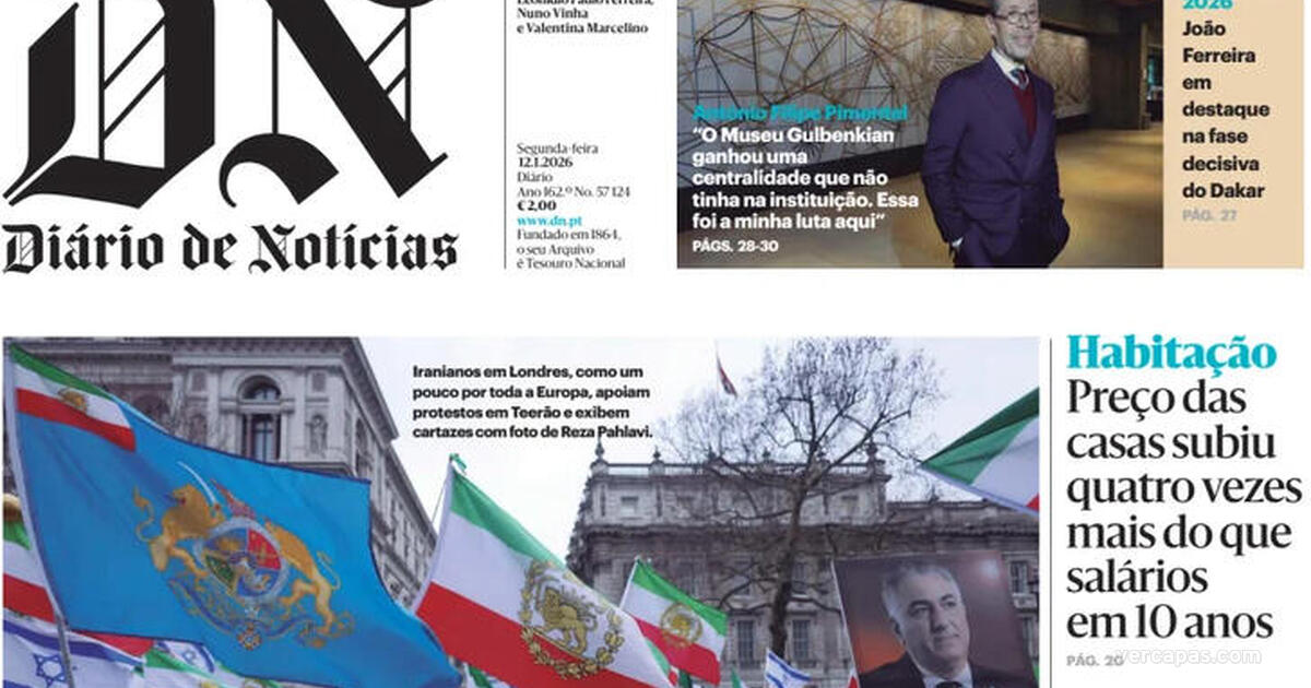 Capa - Diário de Notícias de 2026-01-12